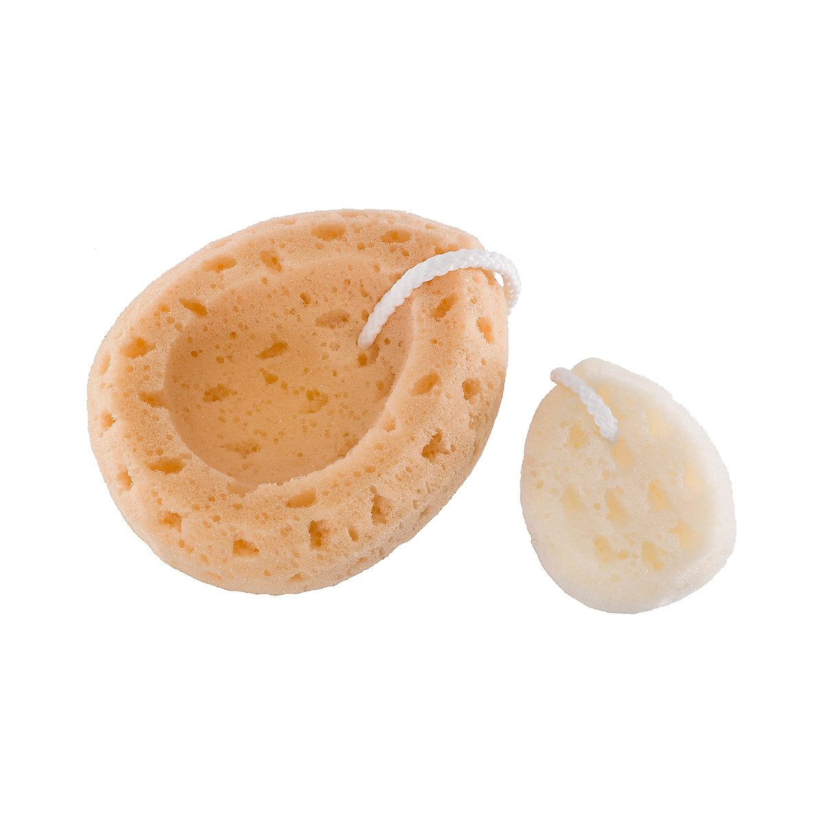 Freeman Faux Sea Sponge Set, Bath & Shower Sponge, Deep Cleansing Bath Sponge for Face & Body, Pairs with Face Cleanser & Body Wash, Multitasking Bath Accessory, Cruelty Free, 3 Count