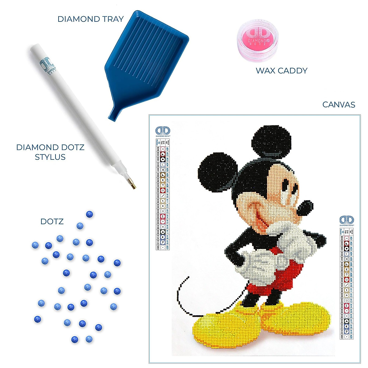DIAMOND DOTZ ® - Mickey Wonders Diamond Painting Artwork Kit, Disney Diamond Art, Disney Diamond Painting, Diamond Art Kits for Adults Disney, Diamond Painting Easy, Diamond Painting Disney
