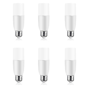 ANYPOWK 10W LED Tubular Light Bulbs - 100 watt Equivalent 1000LM, E26 Base Daylight 6500K Non-Dimmable, Pack of 6