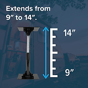 Camco Adjustable RV Stabilizer, 6-Inches x 6-Inches | Gives Your RV Greater Stability Under the Front or Rear (44531) , Black