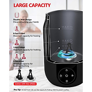 MOFOKEAY Upgraded Milk Frother and Steamer, Frother for Coffee, 4-in-1 Automatic Hot and Cold Foam Maker, Electric Milk Steamer, Auto Shut-Off Frother for Latte, Cappuccinos, Macchiato & Hot Chocolate