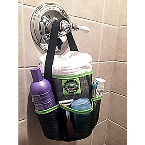 Camco 51997 Shower Caddy, 1 Pack, Black/Green