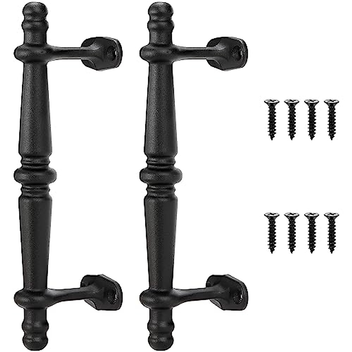 Peohud 2 Pack Sliding Barn Door Handles, 9 Inch Heavy Duty Gate Pull Handle, Rustic Door Hardware for Barn, Bedroom, Gate, Cabinet, Closet, Garage, Shed