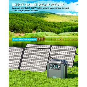 GOFORT Portable Power Station 2000W Power Supply 1572Wh High Capacity Backup Battery with AC Outlet for Outdoor RV Camping Home CPAP Machine