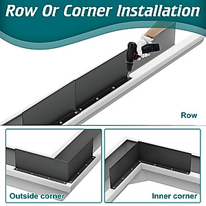 Daisypower 8 Pack Gutter Valley Splash Guards,Rainwater Roof Rain Diverter Downspout Gutter Guards for House Shingle Straight Roofs Corner,10 Inch Each