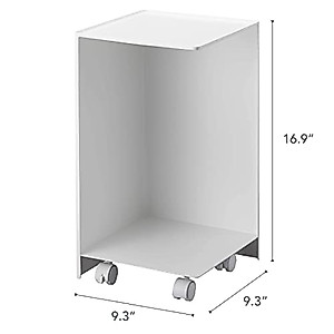 Yamazaki Bathroom Organizer Home Rolling Steel | Toilet Paper Stocker, One Size, White