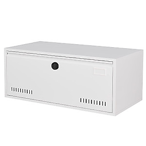 Warmiehomy Metal Lateral File Cabinet for Home Office with Electronic Digital Lock White Filing Cabinet Storage Cabinet Organizer fits A4/Letter/Legal Size Printer Stand