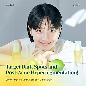 Goodal Green Tangerine Vitamin C Serum for Sensitive Skin | Anti-Aging, Acne Scars, Fine Lines, Hyperpigmentation, and Dark Circles Treatment (40ml, 1.41 fl oz)