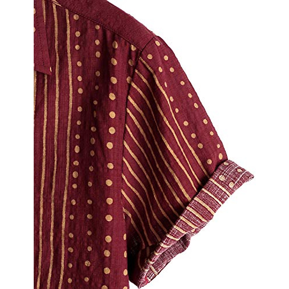 VATPAVE Mens Summer Tropical Shirts Short Sleeve Button Down Aloha Hawaiian Shirts Small WineRed