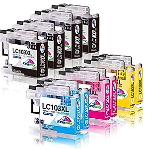 Kingway Compatible Ink Cartridge Replacement for LC-103XL LC103XL LC101 101XL for Brother MFC J870DW J450DW J470DW J650DW J4410DW J4510DW J4710DW J6720DW (10pack, 4BK, 2Y, 2M, 2C)