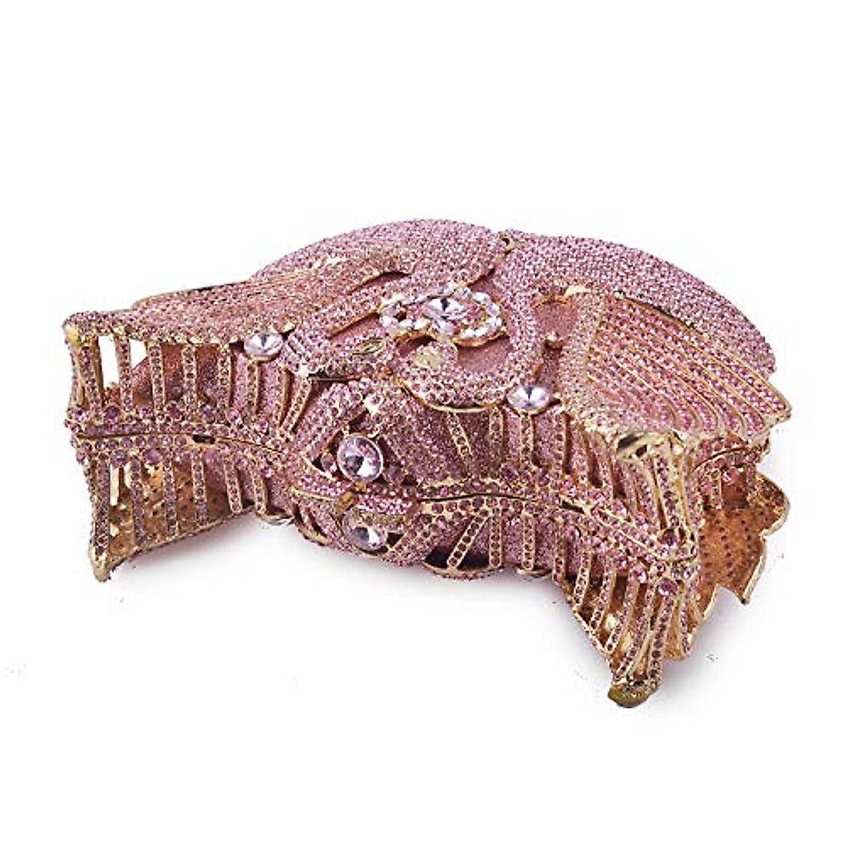 Luxury Glitter Clutch Purse Swans Heart Crystal Bling Evening Bags for Women Shining Shoulder Bags Crossbody Bags (Multi-color)