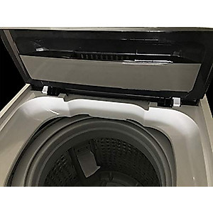 Sonya Full-Automatic Portable Washing Machine Compact Top Load Laundry Washer Spin with Drain Pump, 4 Wash Programs 4 Water Level Selections with LED Display 1.58cu.ft 13 Lbs Capacity, Grey