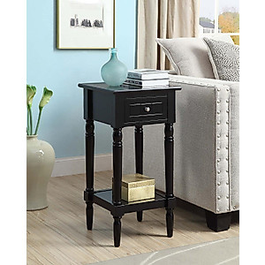 Convenience Concepts French Country Khloe 1 Drawer Accent Table with Shelf, Espresso
