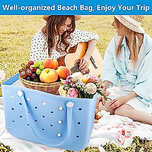 2 Pack Divider Tray for Bogg Bag Beach Bag Organizer Tray Compatible with BOGG BAG X Large Accessories Insert Tray for Organizing and Dividing Space-White