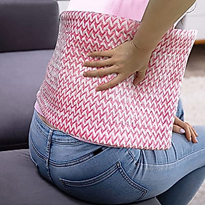 GOQOTOMO Fast-Heating Electric Heating Pad for Back/Waist/Abdomen/Shoulder/Neck Pain and Cramps Relief - 12 Heat Levels, 8 Timers with Countdown, Stay on, Machine Washable-PW01(Pink)