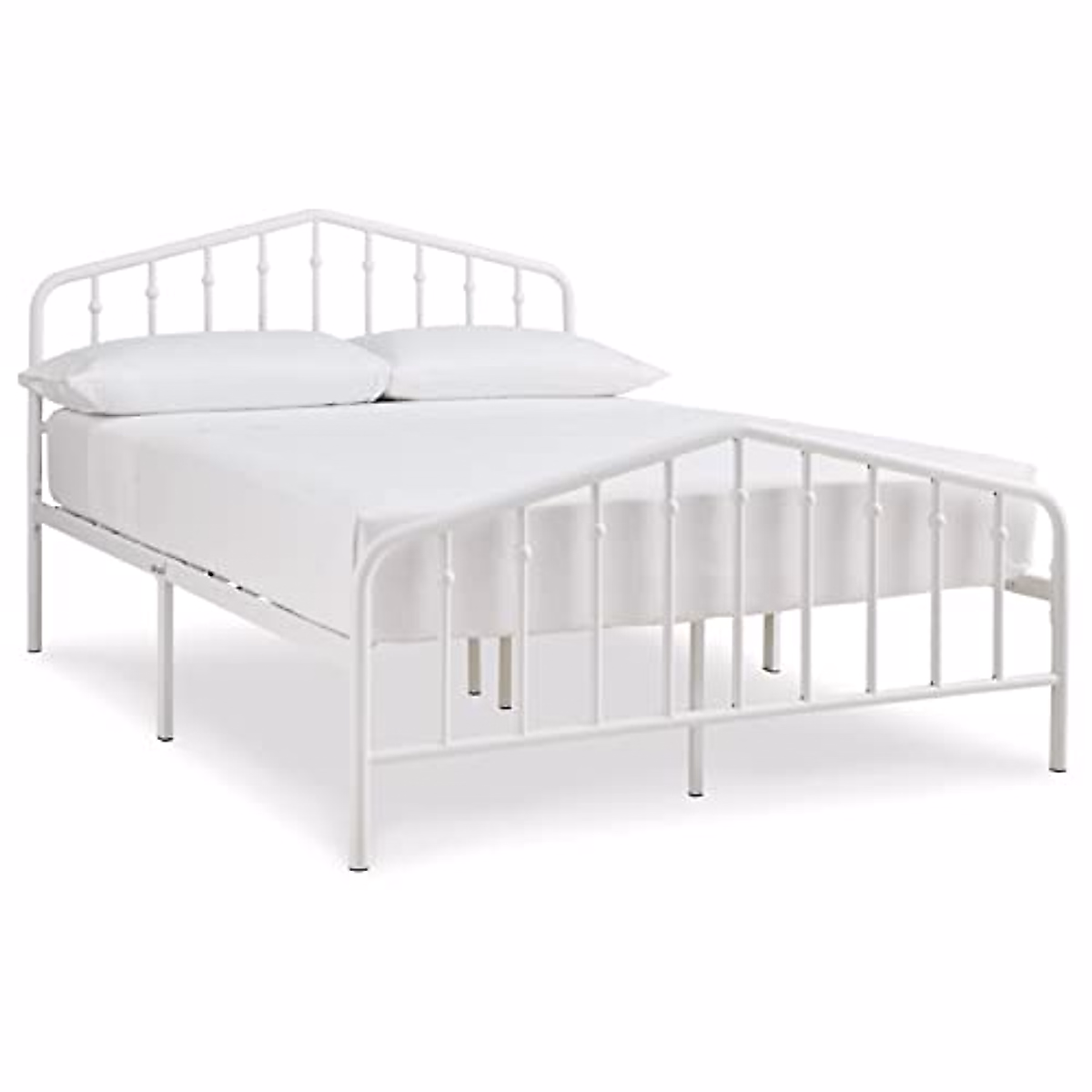 Signature Design by Ashley Casual Trentlore Metal Bed, Full, White