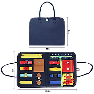 Busy Board Montessori Toys for Toddlers,Sensory Toys Gifts for 3 4 5 6 7 8 Year Old Boys & Girls Preschool Toddler Activities Board Learning Educational Travel Toys for Road Trip Car Airplane Games