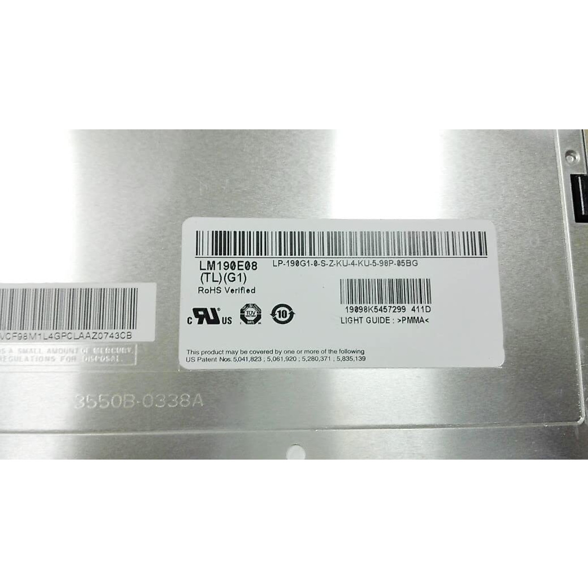 19 inch LCD Screen LM190E08-TLG1 LM190E08-(TL)(G1) Industrial Screen LCD Monitor, Display Panel Replacement