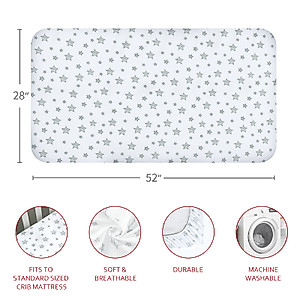 Crib Sheets for Girls 4 Pack, Fitted Crib Sheets for Standard Size Crib and Toddler Mattresses, Soft and Breathable Crib Sheets Baby Gift Girl Set, Pink