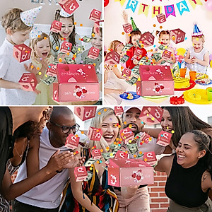 Yawlsow Surprise Box Gift Box Explosion for Money, Exploding Surprise Box Gift Box with Confetti, Luxury Cash Explosion Gift Box for Valentine Proposal Birthday Anniversary (Red-Best Wishes-12PCS)
