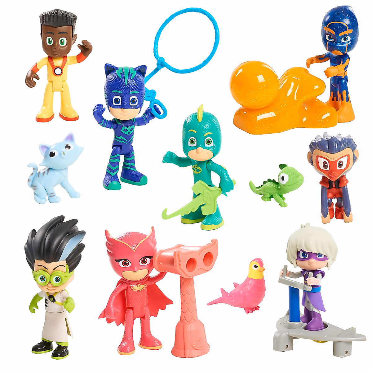 PJ Masks Deluxe Figure Set, 17 Pieces for PJ Masks Toys and Playsets, 3-inch Figures, Kids Toys for Ages 3 Up by Just Play