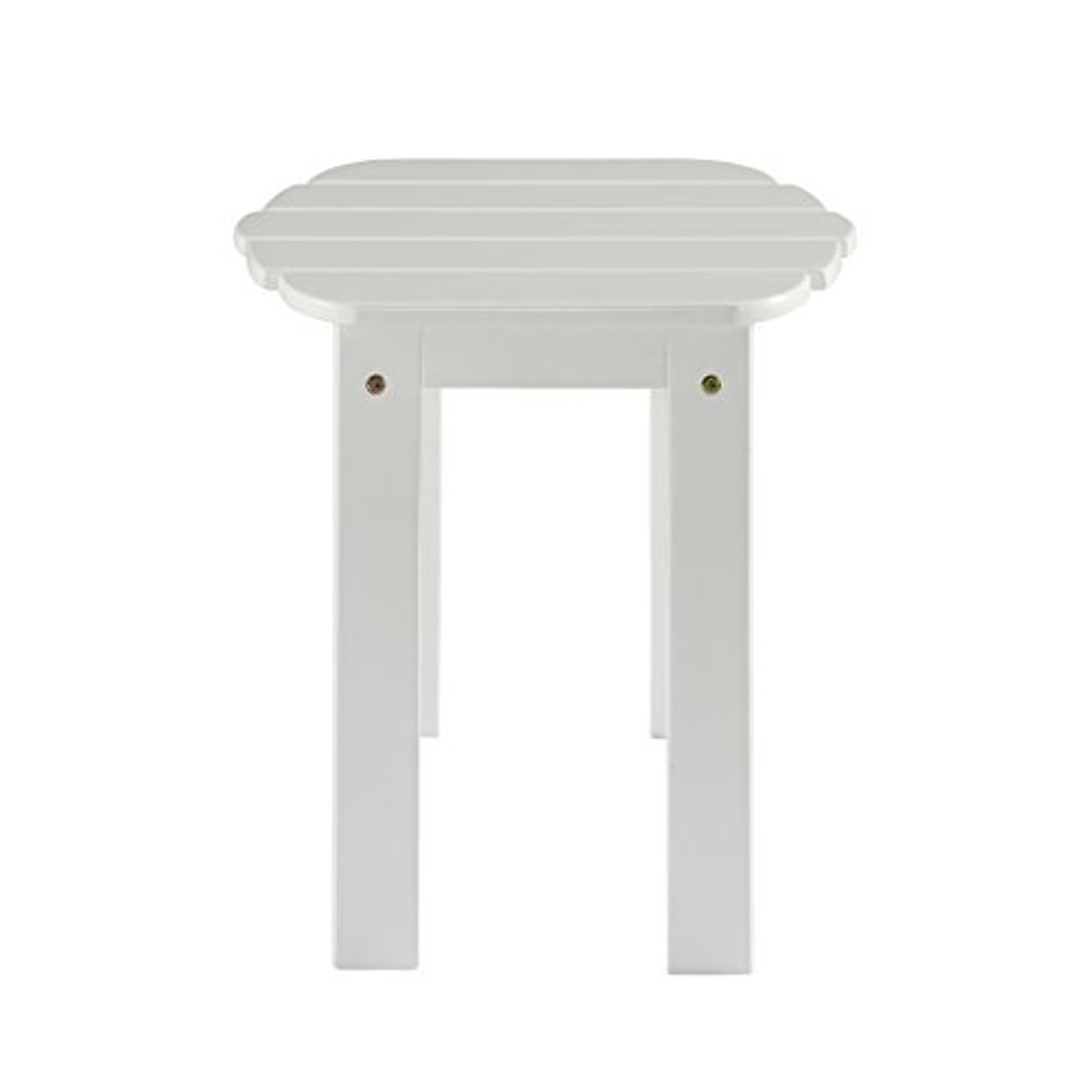 Linon Adirondack, White End Table, 18.5"D x 18.11"W x 18.11"H