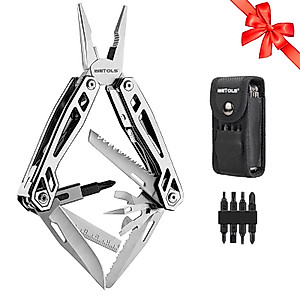 WETOLS Staple Gun, Heavy Duty Staple Gun, 3 in 1 Manual Nail Gun with 2400 Staples(D, U and T-Type), for Upholstery, Material Repair, Carpentry, Decoration, Furniture, DIY - DY808