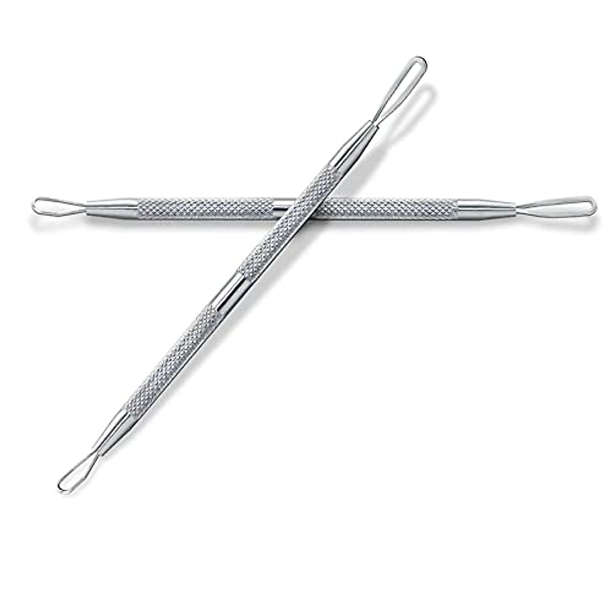Professional Blackhead Remover Blemish Extractor Tool - Pimple Comedone Removal 2-in-1 Stainless Steel Pimple Popper(2pcs)