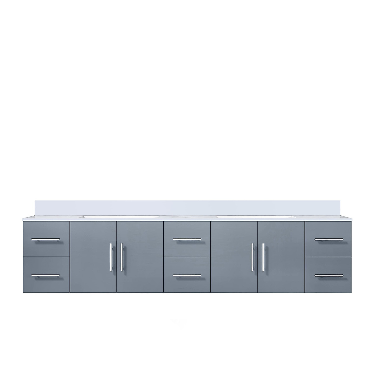 Bell+Modern Sonoma 84 in. W x 22 in. D Dark Grey Double Bath Vanity and Cultured Marble Top