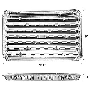 Yesland 30 Pack Disposable Aluminum Foil Pans - 13.4 x 9 x 1.1 Inch Food Containers, Aluminum Sheet Pans for Cooking, Baking, Heating, Storing, Meal Prep, Takeout