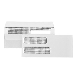 500 No. 10 Flip and Seal Double Window Security Envelopes - Perfect Size for Multiple Business Statements, Quickbooks Invoices, and Return Envelopes -Number 10 Size 4 1/8 X 9 ½ Inch