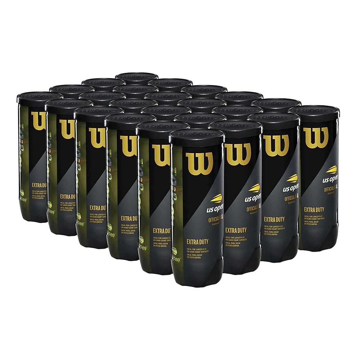 Wilson - WRT106200 - CASE of US Open Extra Duty Tennis Ball - 24-Can/72 Balls