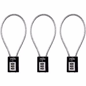 FSDC (Firearm Safety Devices – FSDC-CL1996RCB 14" Combination Cable Gun Lock - California DOJ Approved Lock - Scratch-Resistant Paint Finish – 3-Pack
