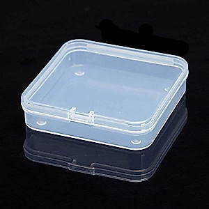 Gebildet 18 Pack Mini Clear Plastic Bead Storage Containers Box Case with lid for Pills,Tiny Bead,and Other Small Items