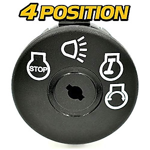 HD Switch Starter Ignition Switch Replaces John Deere L100 L105 L107 L110 L111 L118 L120 L130 Mowers Includes 1 Umbrella & 1 Steel Key & Free Carabiner