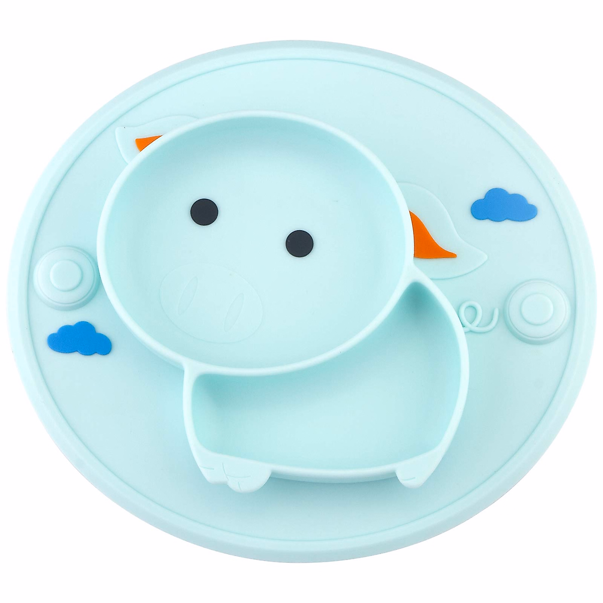 Baby Silicone Plate, Toddler Suction Plates Mini Plate Placemat for Kids and Infants Self Feeding, BPA Free, Microwave & Dishwasher Safe