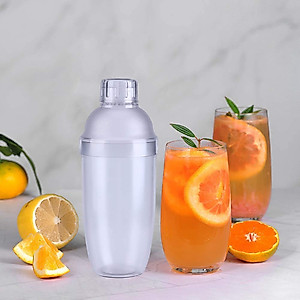 Cocktail Shaker,Anti-leakage Transparent PC Milk Tea Cocktail Drink Shaker Bar Tool 700C Shaker Mixer for Bartending and Home Bar,Essential Bar Accessories Bartender Kit
