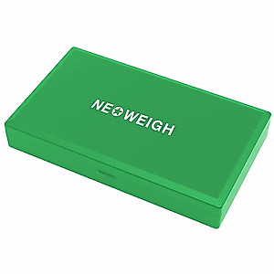 NEOWEIGH Reloading Scale, Powder Scale for Reloading, 1500 grains x 0.1 gn, Digital Powder Scale, Arrow Scale, Archery Scale, 100g by 0.01g, Metal Pan, Powder Scoop,50g Cal Weight (Batteries Included)