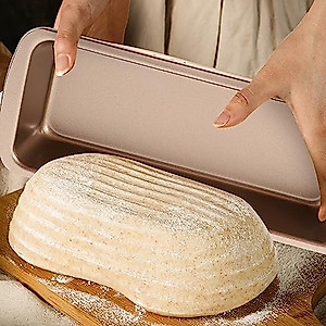 Kichvoe nonstick grill pan bread baking pan nonstick baking pan non stick baking pan bread mold Practical Toast Pan Non-stick Loaf Pan Toast Mold household carbon steel bread pan