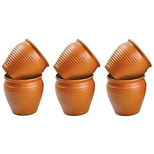 Generic Kullad Cup Chai Kullad Kulhad Tea Cup Tea Cups Set Peck Of 6 ( Ceramic ) Dishwasher Safe