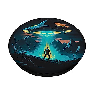 Space UFO Abduction Alien PopSockets Swappable PopGrip