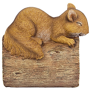 Jolly the Squirrel Gutter Guardian Downspout Statue