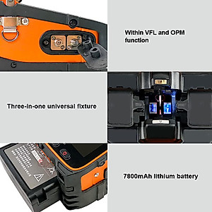 Optical Fiber Fusion Splicer Automatic Multi-Language Intelligent Fiber Optic Welder FTTH Fiber Optic Splicing Machine with 6 Seconds Splicing Time, Fusion Splicer Machine Melting 15 Seconds Heating