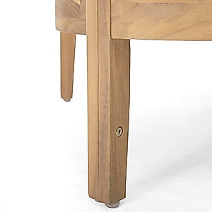 Merax Outdoor Acacia Wood Patio Club Chair Conversation Set with Waterproof Thick Cushion Deep Seating for Porch,Garden