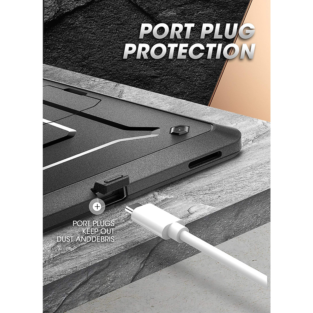 SUPCASE UB Pro Series Case for Galaxy Tab S6, with Built-in Screen Protector Full-Body Rugged Kickstand Protective Case for Galaxy Tab S6 10.5 Inch Model SM-T860/T865/T867 2019 Release (Black)