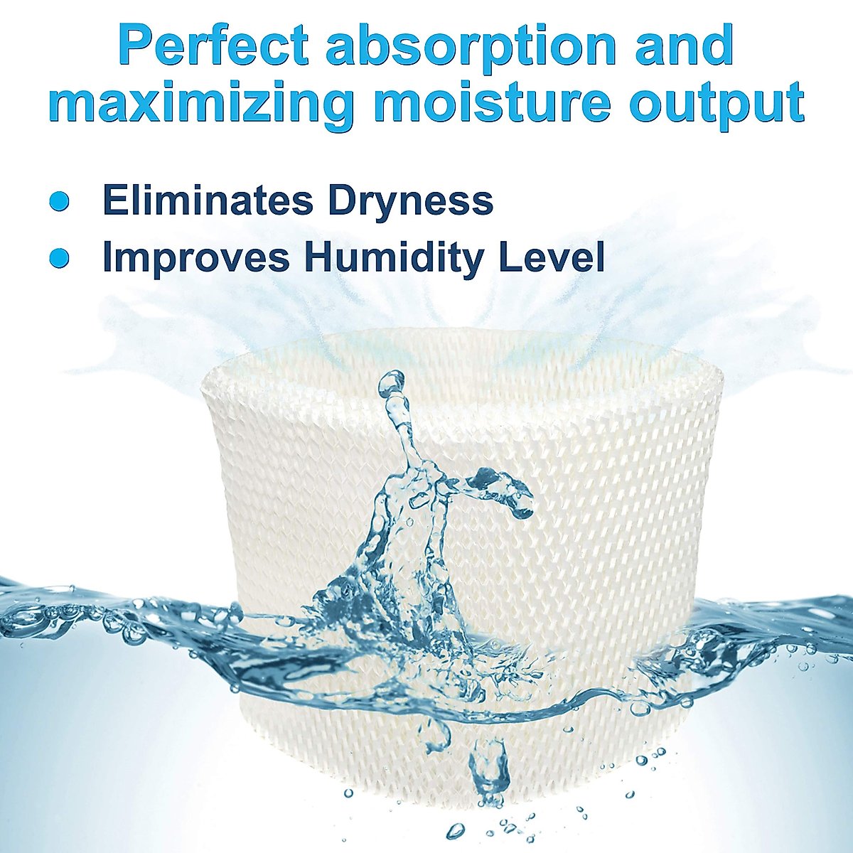 HQRP 2-Pack Wick Filter Compatible with Bionaire BWF75 Filter D Replacement BCM3656 BCM3855 BCM3955 BCM3656-UM BCM3855C BCM3600 Humidifiers