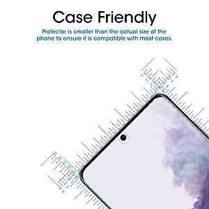 amFilm Ultra Glass Screen Protector for Galaxy S20 Plus, Tempered Glass, 2 Pack