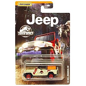 Matchbox '93 Jeep Wrangler #10 Jurassic World Diecast 1:64 Scale