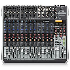 Behringer Xenyx QX2222USB Premium 22-Input 2/2-Bus Mixer with Xenyx Mic Preamps and Compressors, KLARK TEKNIK Multi-FX Processor, Wireless Option