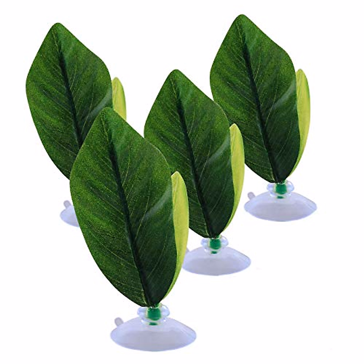 Fashionclubs 4pcs Betta Bead Leaf Hammock, Silk Betta Fish Leaf Hammocks Pad Lounger Toys Lightweight and Realistic Fish Hideout Plastic Aquarium Plants Accessories for Fish Tank Decorations